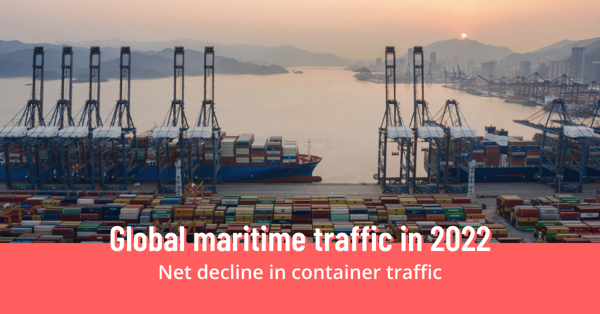 Containers: traffic from the world's major ports in 2022